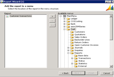 Dynamics ax: Dynamics ax Report Wizard