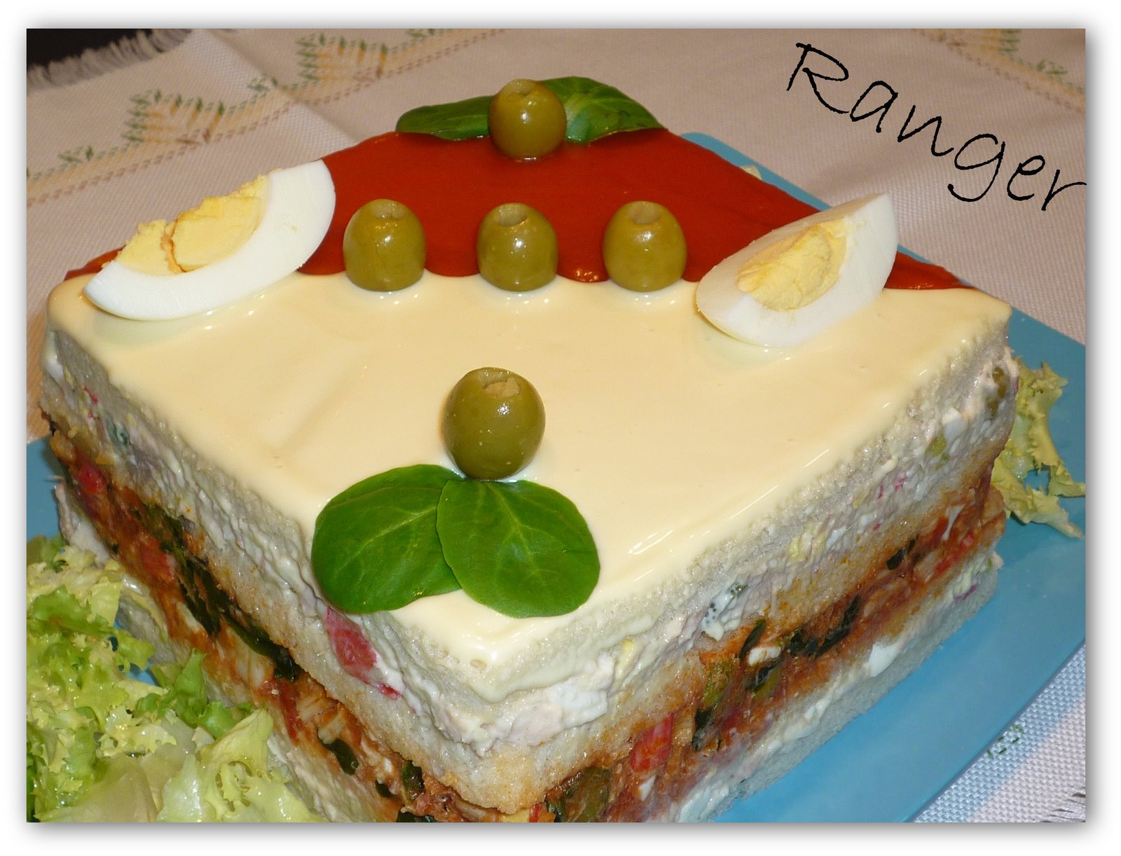 Olor a jazmín: Pastel de sandwich bicolor