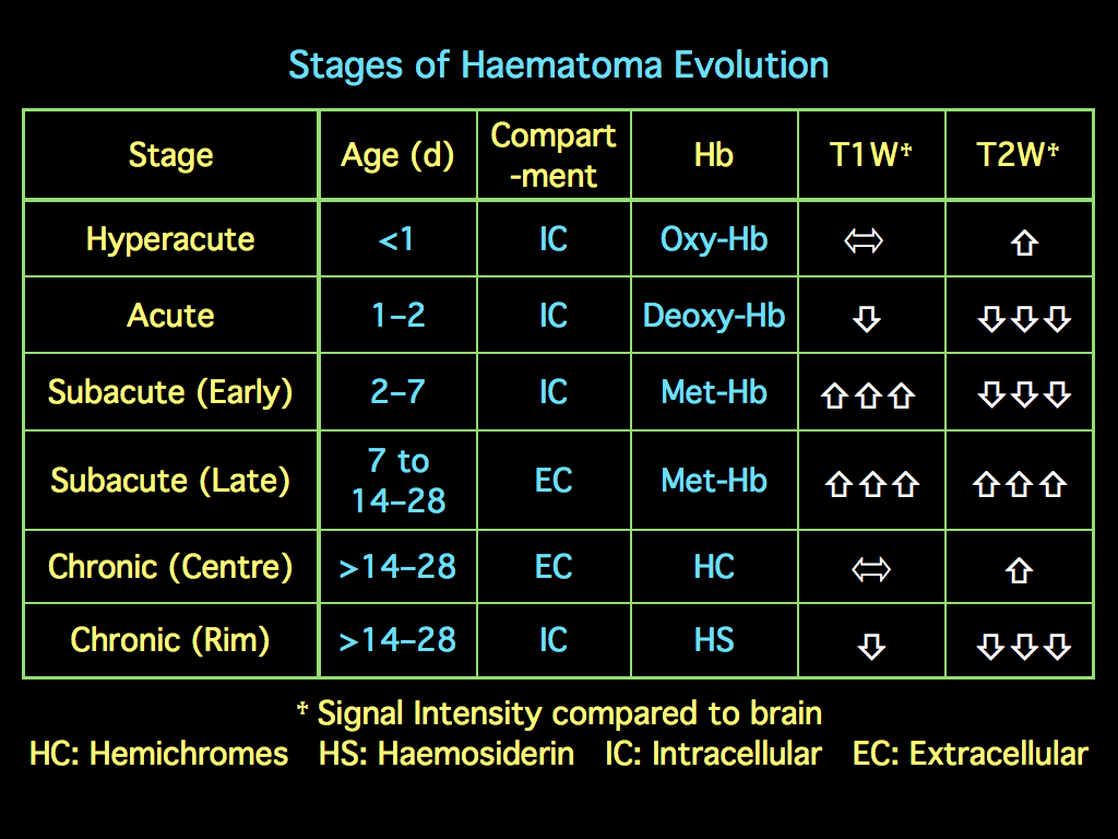MRI BLOG: MR Signal Intensity of Aging Blood