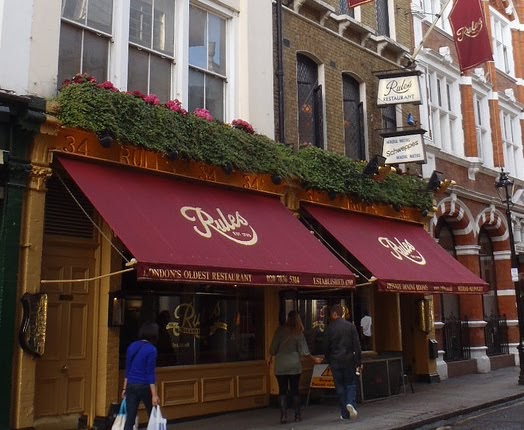 Tired of London, Tired of Life: Visit Rules, London's Oldest Restaurant