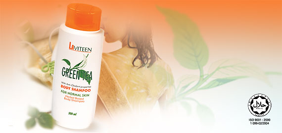 PERMATA ZHULIAN: Syampu Badan Laviteen Dengan Teh Hijau Untuk Kulit Biasa
