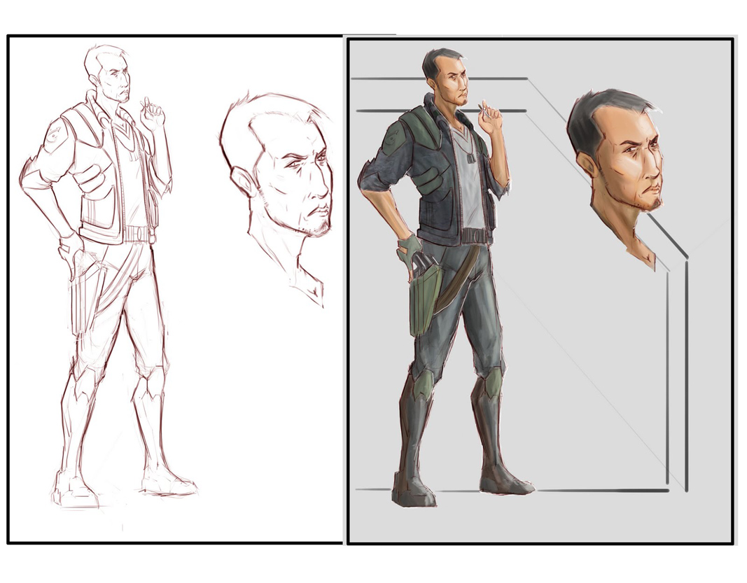The Art of Trung Nguyen: redesign of corbin dallas from the 5th element