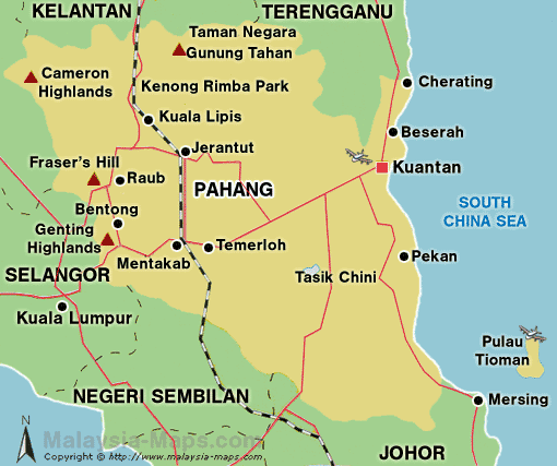 Malaysia Map Pahang
