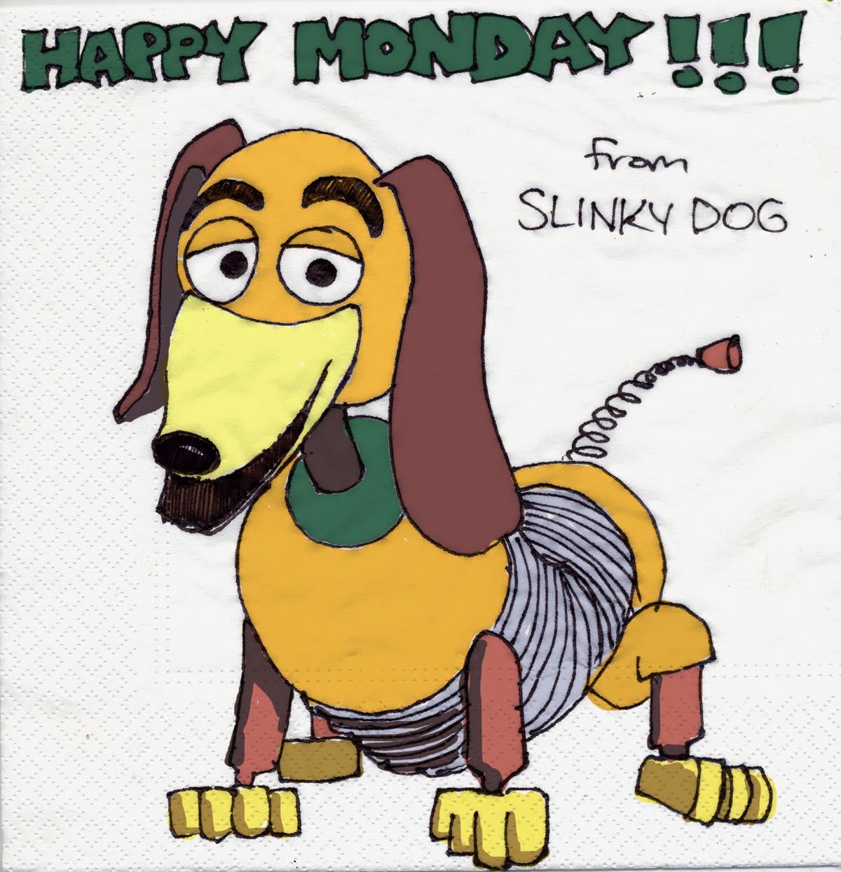 Lunch Napkin Art: Slinky Dog