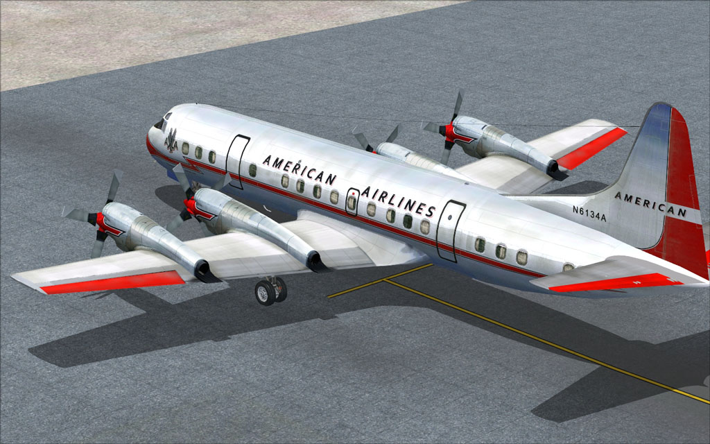 The Flightsimulator Fan Blog: AAL Lockheed Electra II repaint