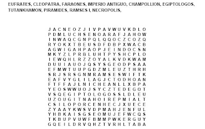 Egipto: Sopa de letras