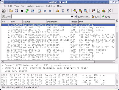 A Guide To RedHat Linux: Watching network traffic: Using Ethereal