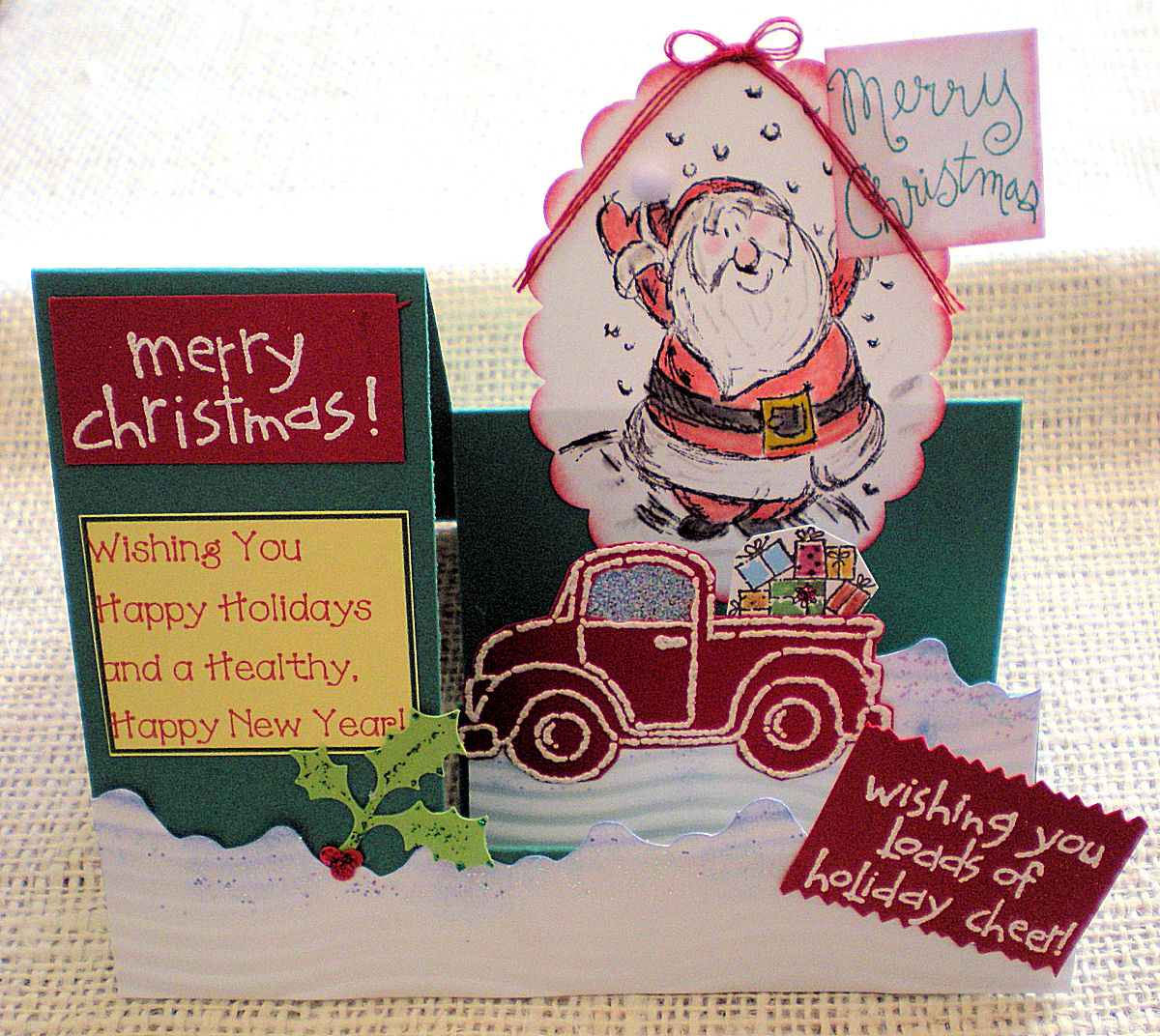 RubberStampRosie's Card Factory: "SIDE STEP" CHRISTMAS CARD