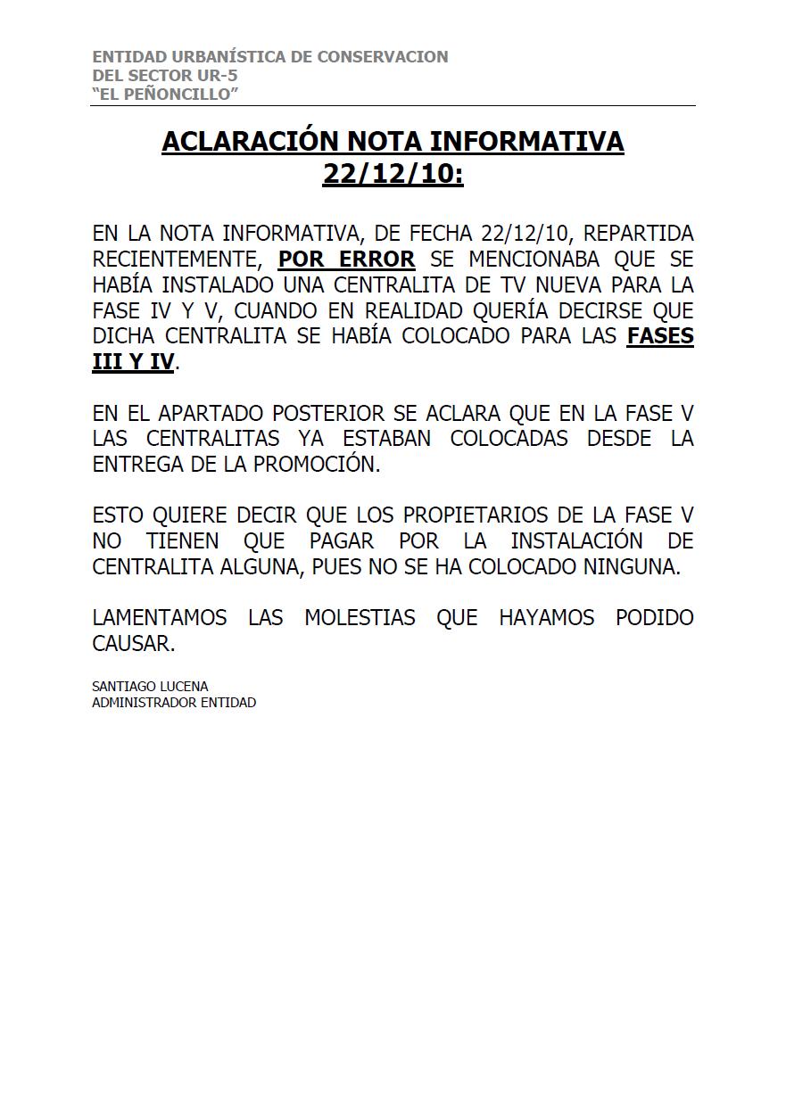 ASOCIACIÓN DE VECINOS ATALAYA DE CÁRTAMA: CIRCULAR DE LA ENTIDAD ...