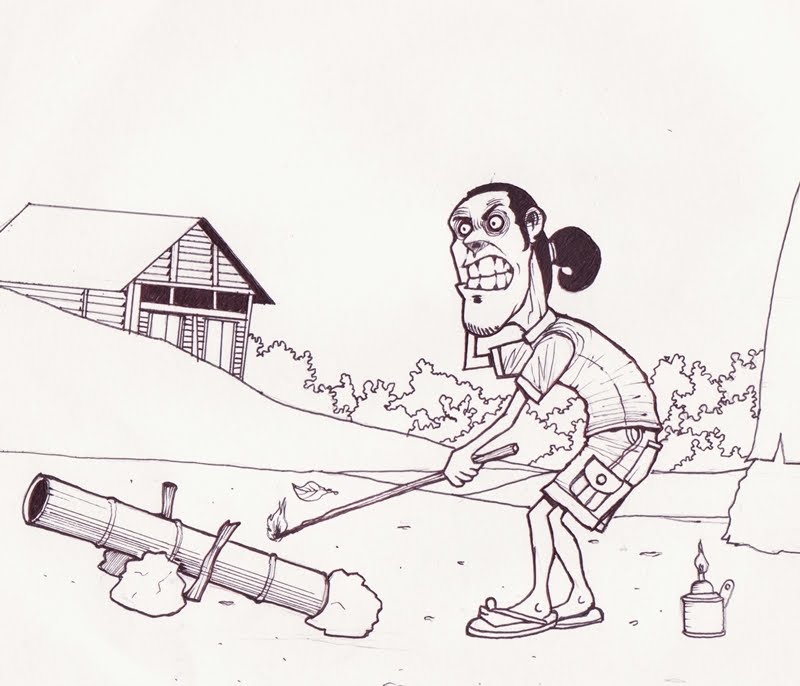 Bukan hari raya tanpa meriam buluh