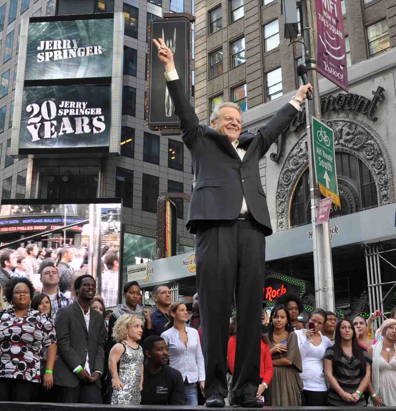 LEGEND JERRY SPRINGER TAKES TIMES SQUARE