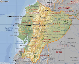 Mapas de Ecuador: Mapa hidrográfico de Ecuador