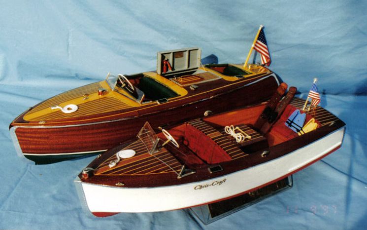 Dioramas and Clever Things: Runabouts - vintage speedboat models