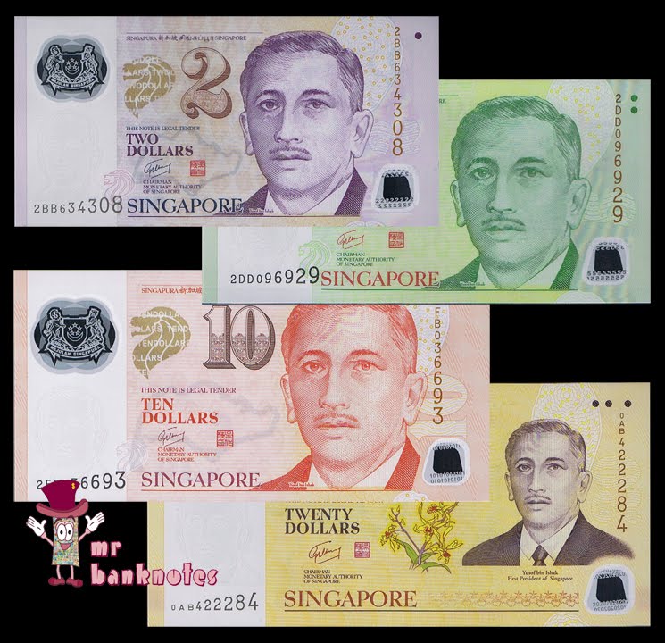 World Banknotes: Singapore Polymer Banknotes