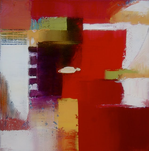 Daily Painters Abstract Gallery: RED SQUARE 9, Abstract Contemporary ...
