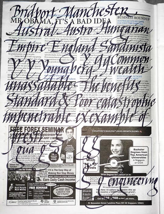 My Calligraphy Blog: November 2009