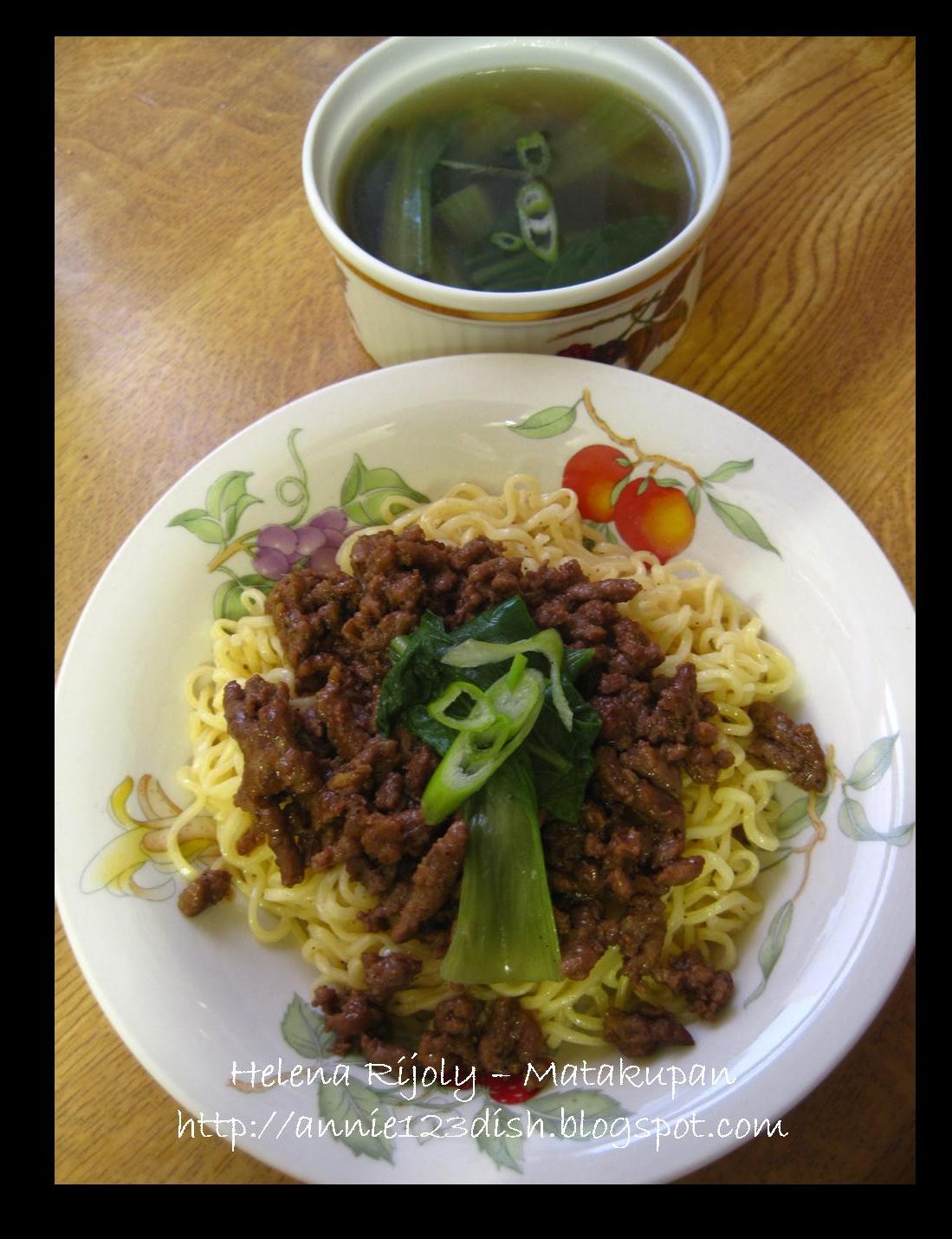 Annie's 1-2-3 Dish: Mie Siram Daging Cincang // Noodle with Mince Meat