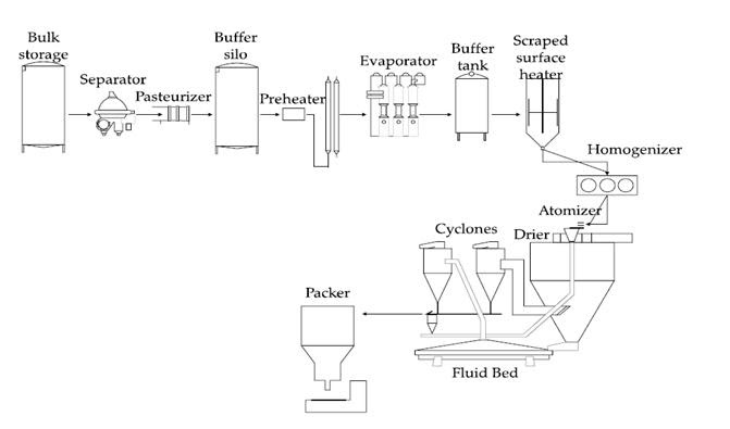 Processing Diagram of Milk powders and Yogurt Production | Your potency