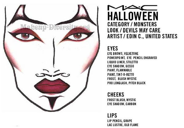 Make Up Bandit: MAC Halloween Face Charts: Part Two