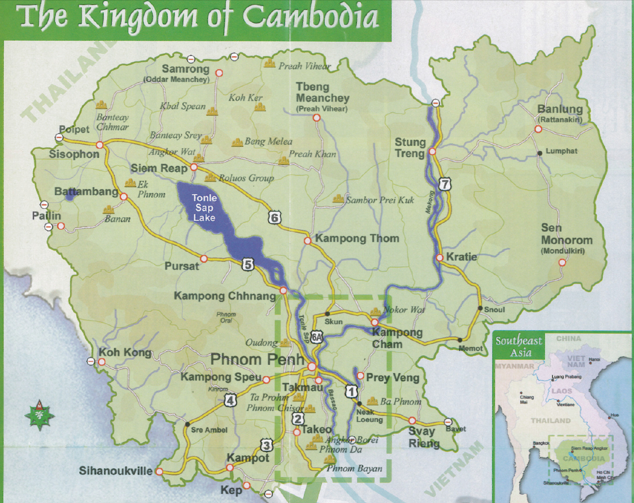 Cambodia Trip: Map of Cambodia