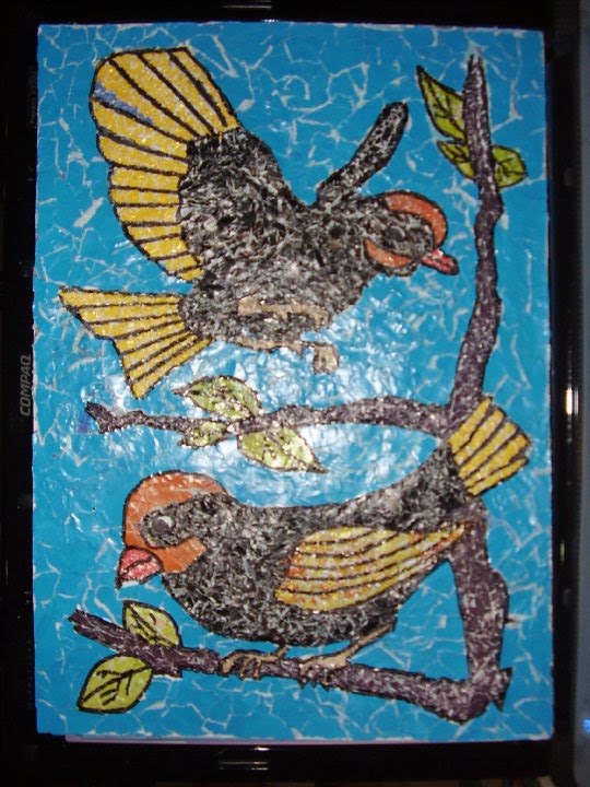 berusdankrayonkami: Kolaj (motif fauna- media :kertas warna nipis dan ...