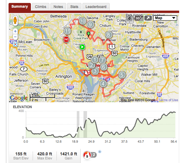 50 States Bike Ride Dc Map - Map