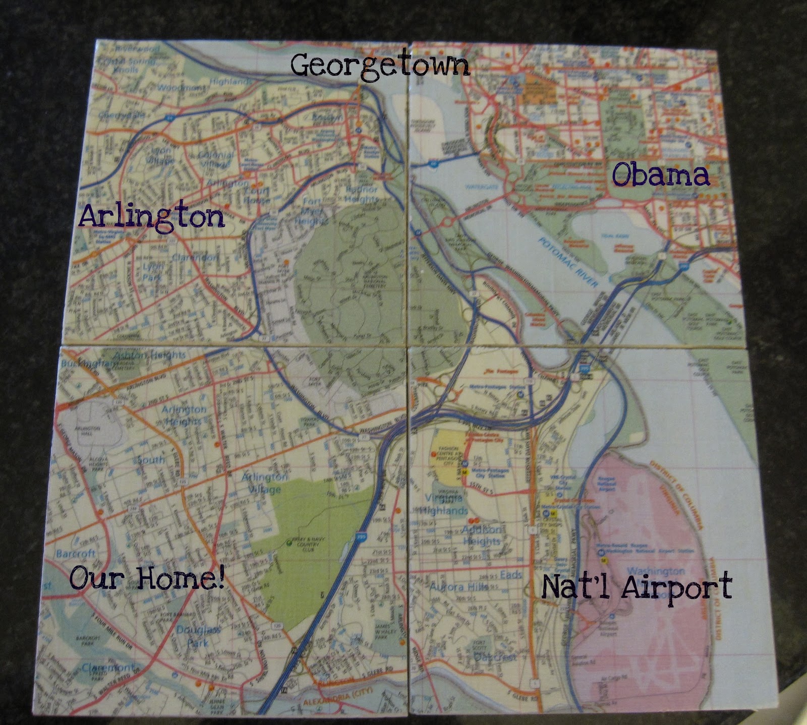 Three Sisterz: D.C. Map Coasters