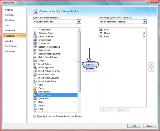 tricks Quick Access Toolbar on Office 2007 | computer education