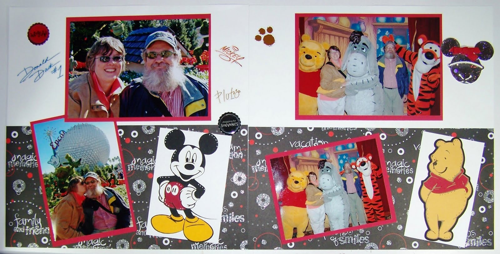 A few more pages of the Disney Scrapbook ~ Busy with the Cricky