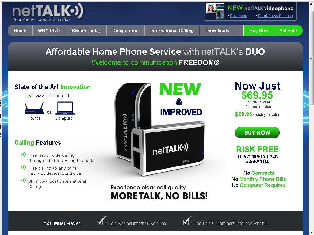 VOIP-LATINOAMERICANO: LLAMA ILIMITADAMENTE A USA CON netTALK's DUO