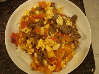 Tried and True Recipes: Tomato Egg and Beef on Rice