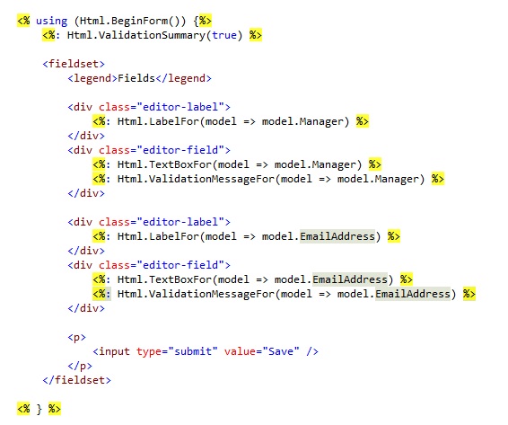 Mongo Sez Technology Blog Act 1 Asp Mvc2 And Strongly Typed Html Helpers And