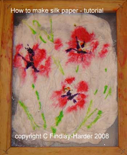 Chloe Crafts: How to make silk paper - tutorial