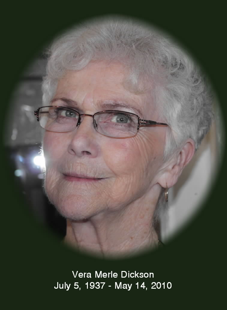 Music Writer: Lynda Dobbin-Turner: My Mom....Vera Merle Dickson
