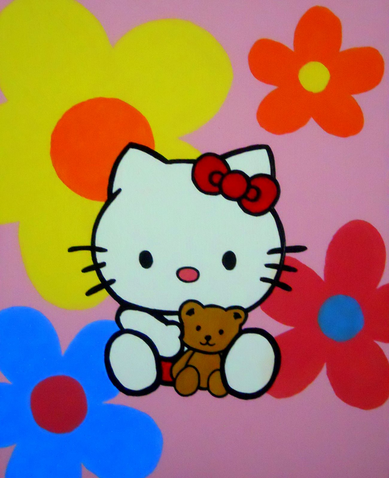 INSIDE OUT...The Art of Nate Adams: "Hello Kitty" acrylic on canvas 2010