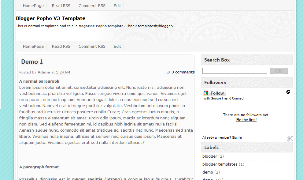 My Blogger Templates | Free .XML Blogger Template