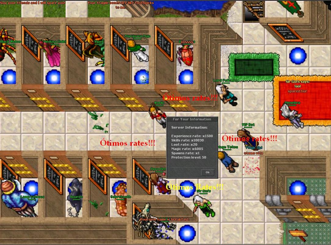 Falando de Tibia: Rozinx OT Server