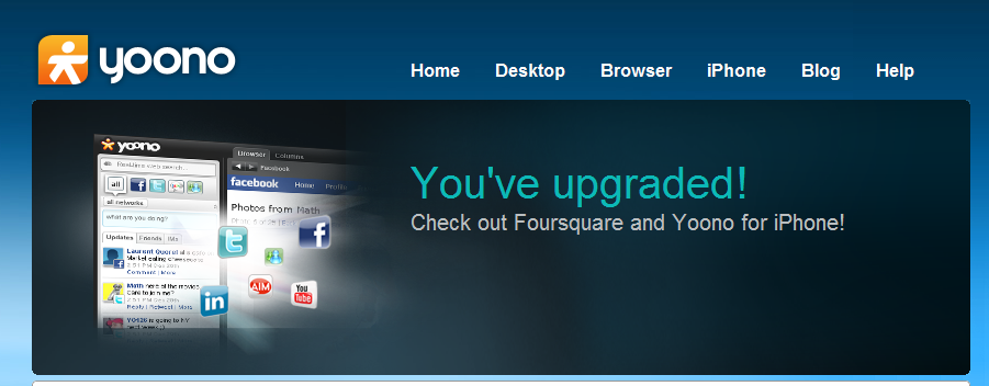 El blog de JotaPe: Yoono: Ahora integra Foursquare, y version para iOS