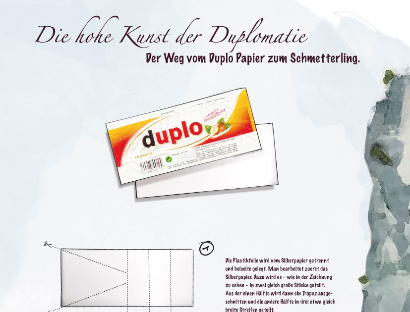 Papierblumen falten: Anleitung für Duplo Schmetterling