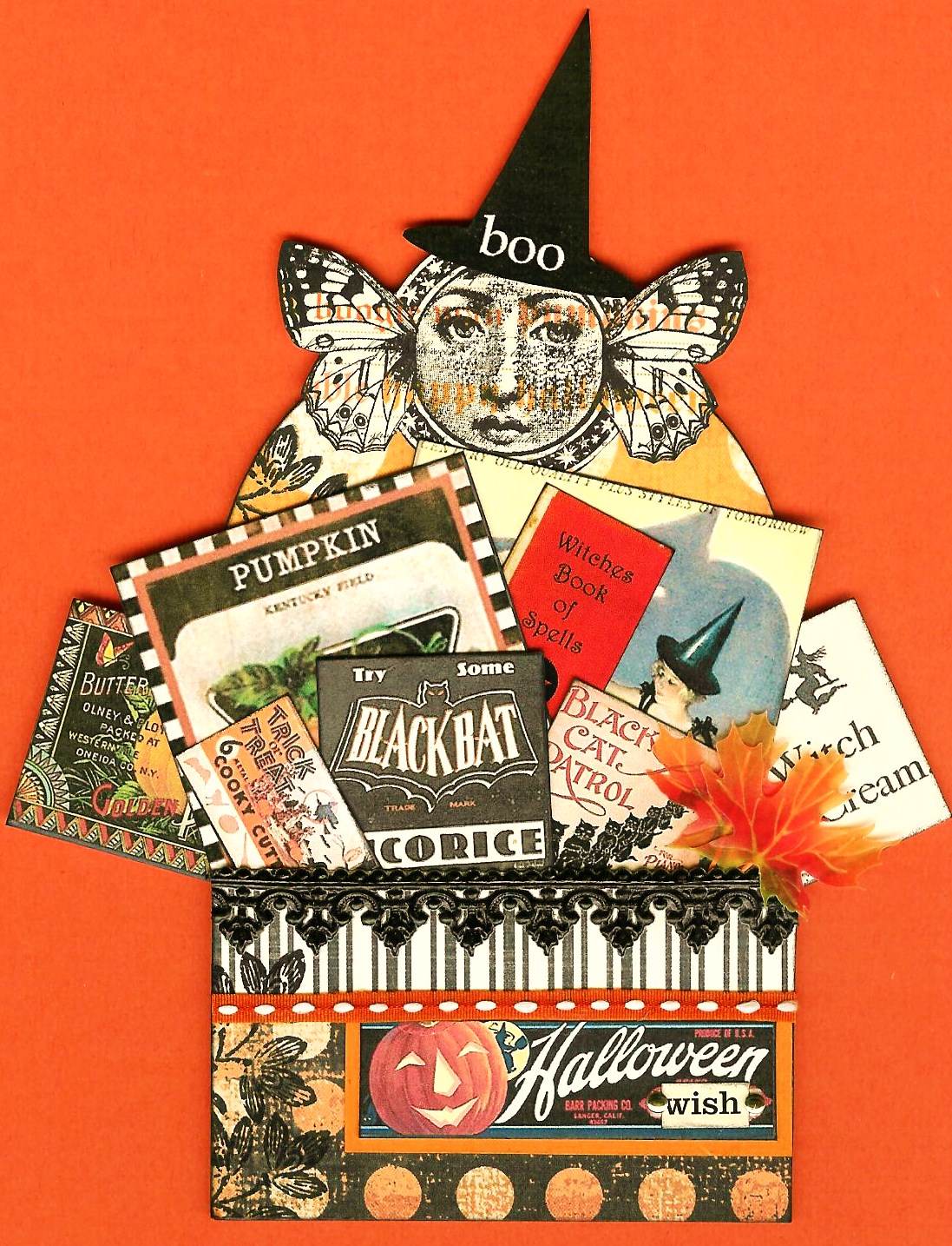 A Nostalgic Halloween: Vintage Halloween Ephemera Pocket Card