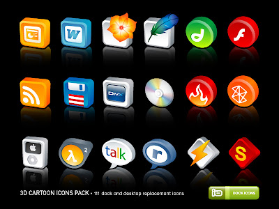 Theme Styles: Free 111 3D Cartoon Icons Pack