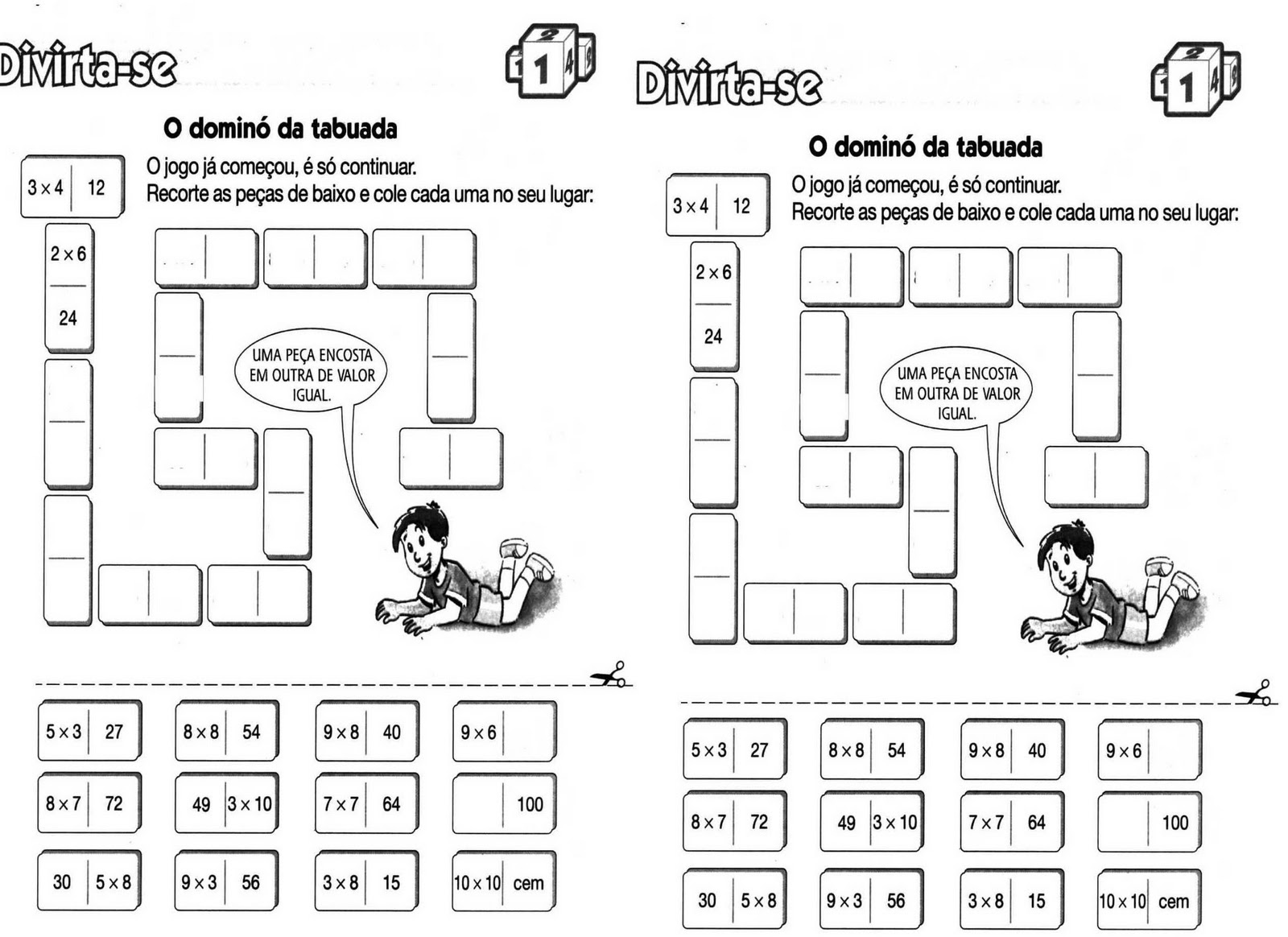 COORDENAÇÃO PEDAGÓGICA DA SMEC - ALTO GARÇAS - MT: O dominó da tabuada