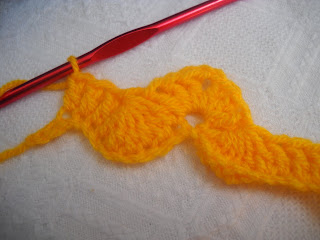 Fruitful Fusion: ribbon ripple pattern