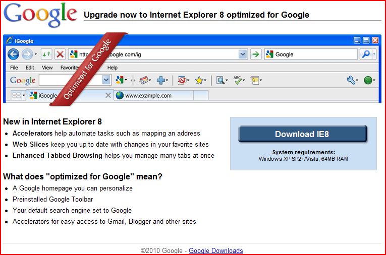 Microsoft internet explorer 8 optimized msn :: sogasmura