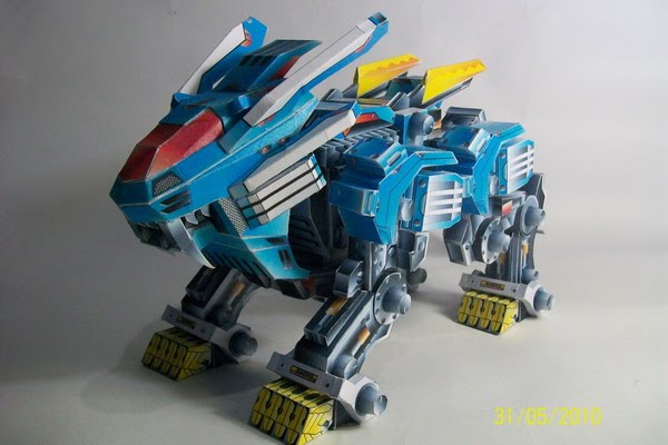Kertas igo: Update Zoids Blade Liger Red Paper Model