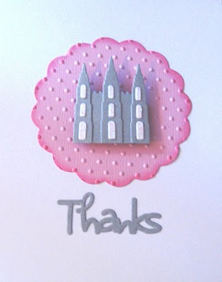 Green Eyed Girl Crafts: Salt Lake Temple Thank You Notes