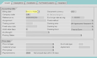 SAP e-mory: SAP VF02 (Change Billing Doc)