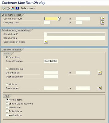 SAP e-mory: SAP FBL5N Customer line item display
