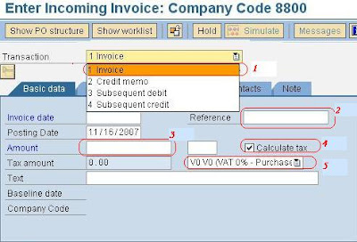 SAP e-mory: SAP MIRO Enter Purchase Invoice with PO