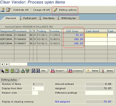 SAP e-mory: SAP F-44 Clearing MIRO Vendor Open Item